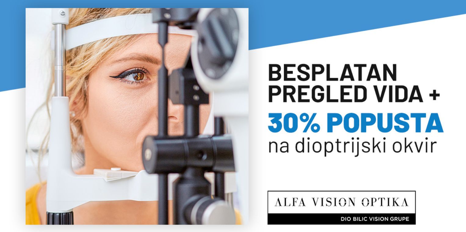 Iskoristi do 30% popusta na dioptrijske okvire – Alfa Vision Optika